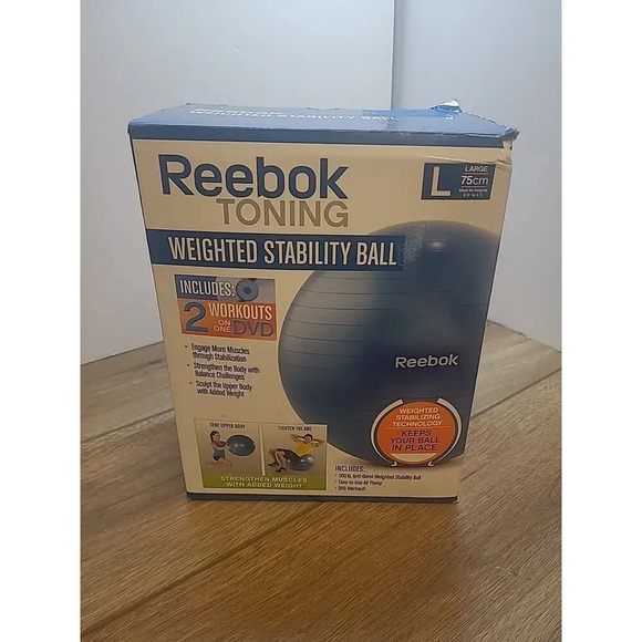 Reebok | Bags | New Reebok Weighted Stability Ball Large Ideal For 665 ...